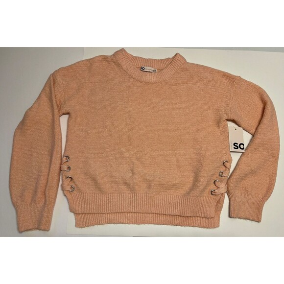 SO | Sweaters | So Hazy Peach Juniors Criss Cross Lace Up Sides ...